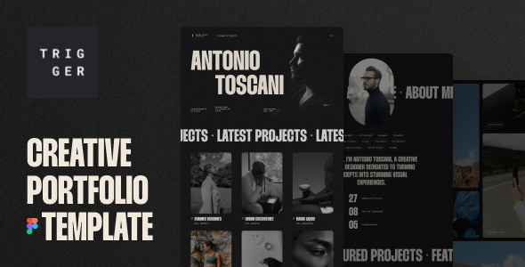 Trigger – Creative Portfolio Figma Template by ArtemSemkin | ThemeForest